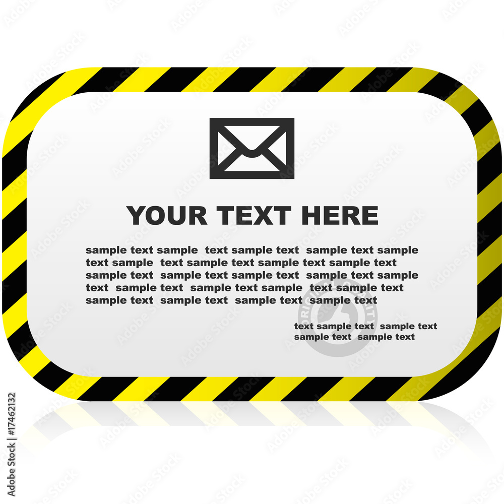 Vector warning banner. Vector template. Stock Vector | Adobe Stock