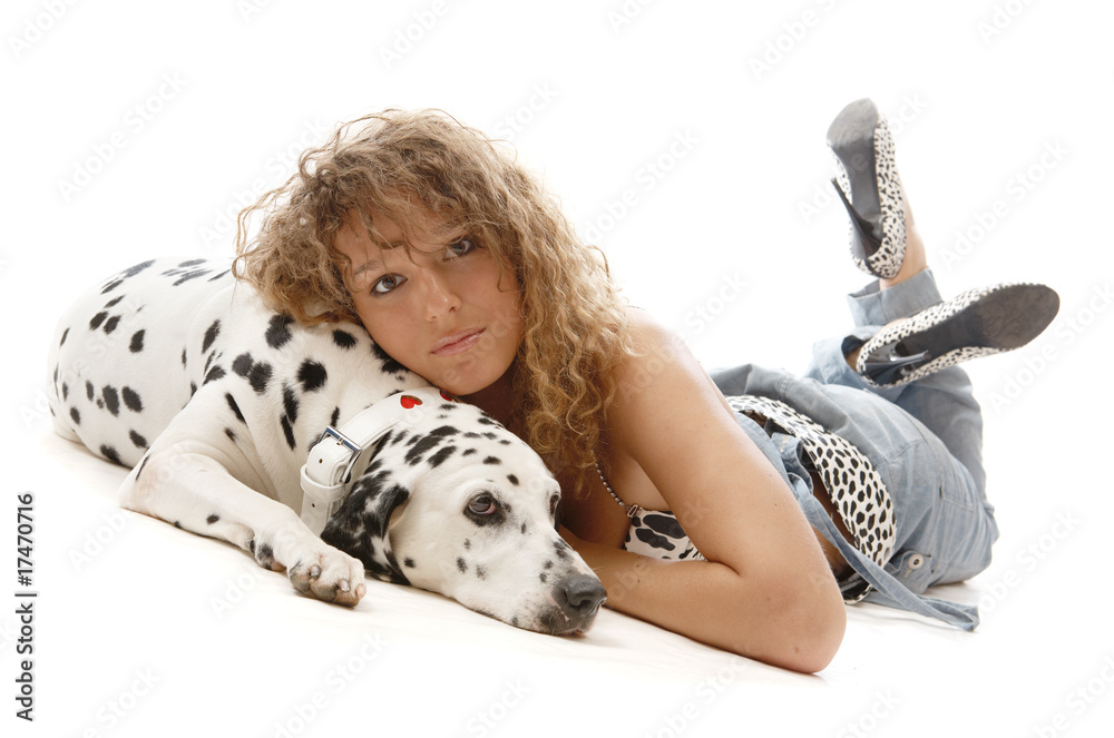 dalmatian girl Stock Photo | Adobe Stock
