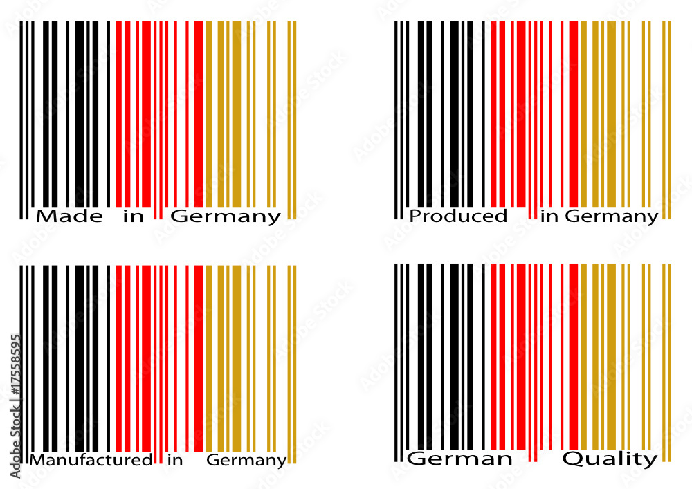 Barcode Made in Germany Stock Vector | Adobe Stock