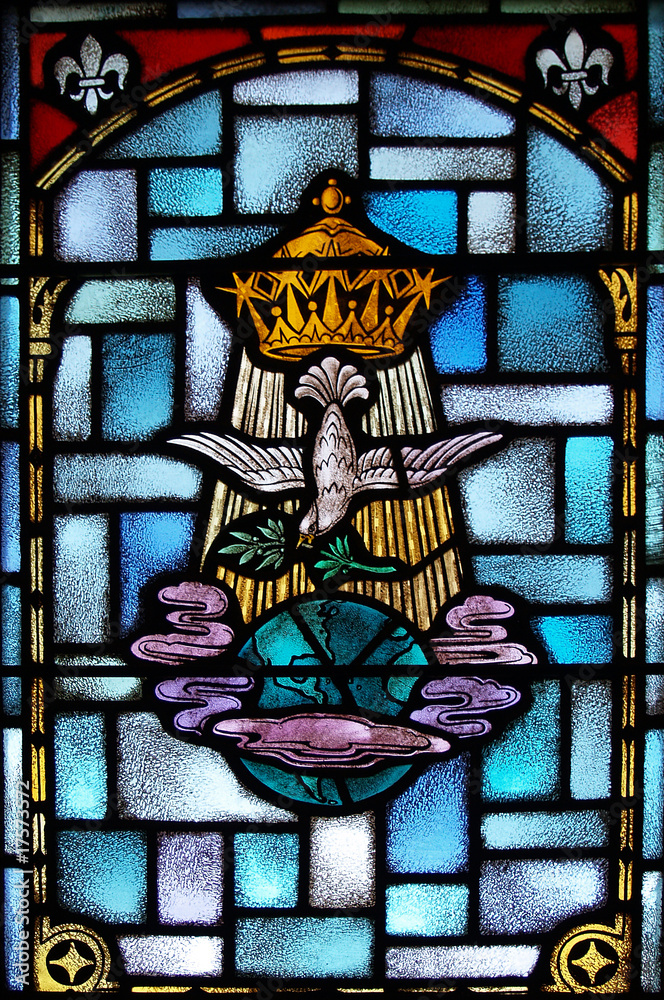 Holy Spirit Stained Glass Window Stock Photo | Adobe Stock