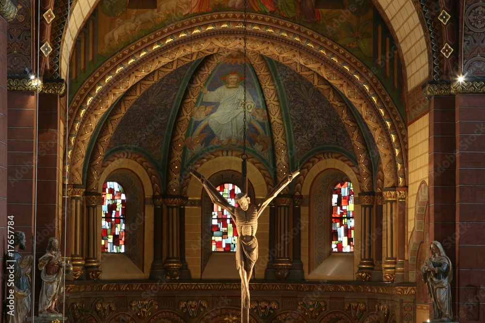 Kanzel-Kreuz der Kirche St. Peter Merzig Stock Photo | Adobe Stock