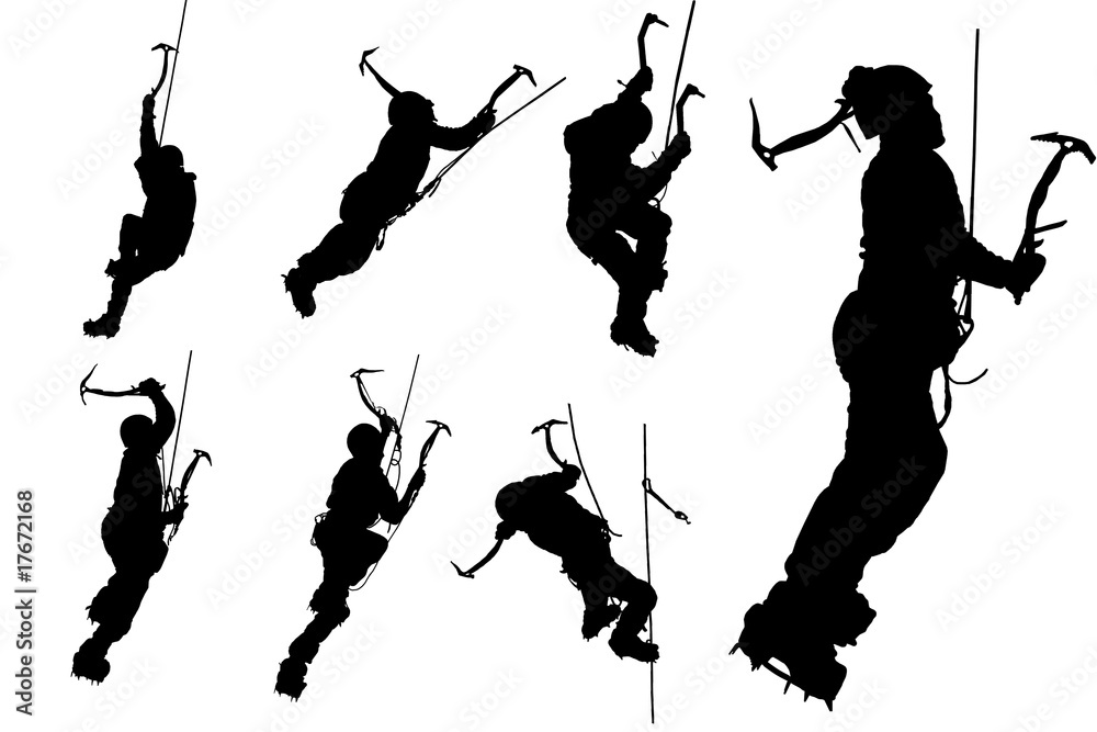 Ice climbers Stock-Illustration | Adobe Stock