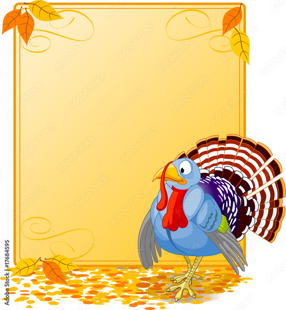 Cartoon Turkey Banner Stock Vector | Adobe Stock
