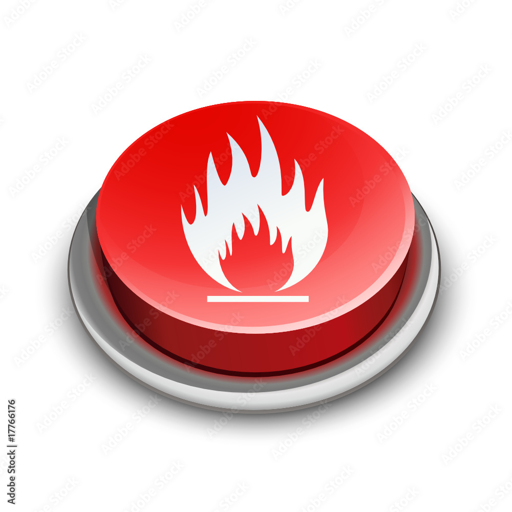 Bouton-poussoir incendie Stock Vector | Adobe Stock