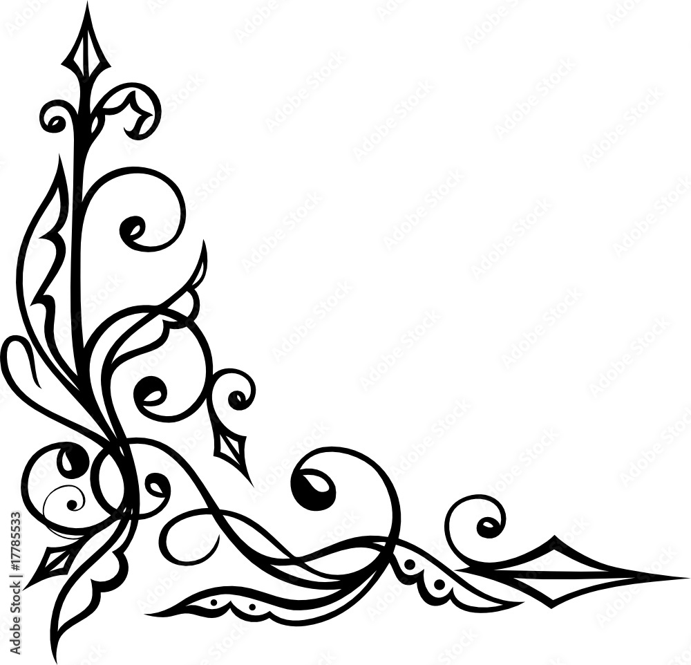 Ranke, floral, filigran, ornamental, Deko Stock-Vektorgrafik | Adobe Stock