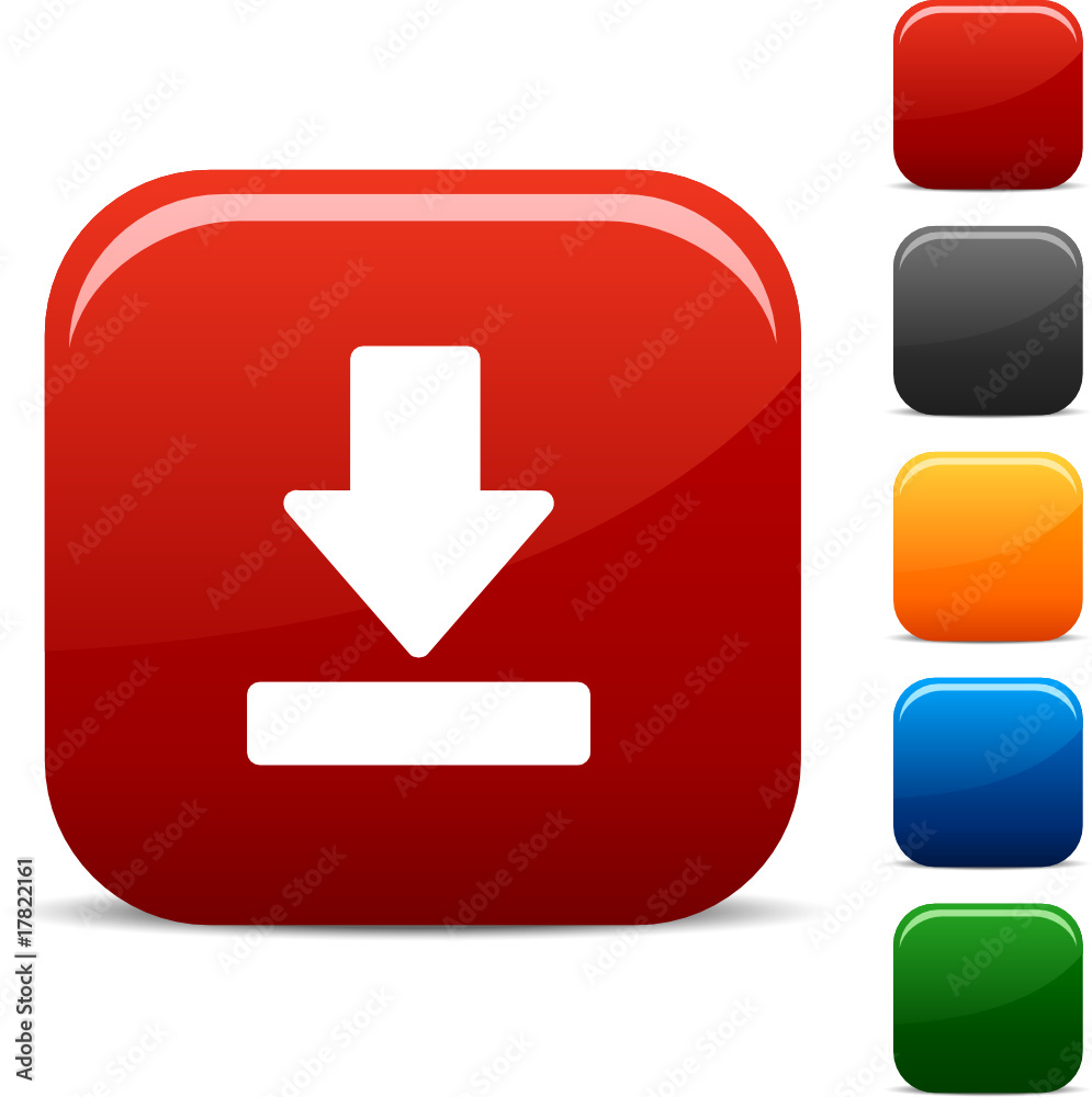 Download icon set. Vector illustration Stock Vector | Adobe Stock