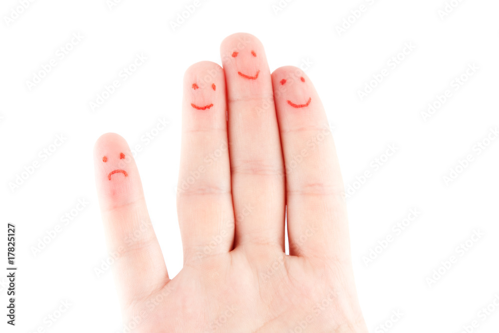 Happy and sad smiles Stock Photo | Adobe Stock