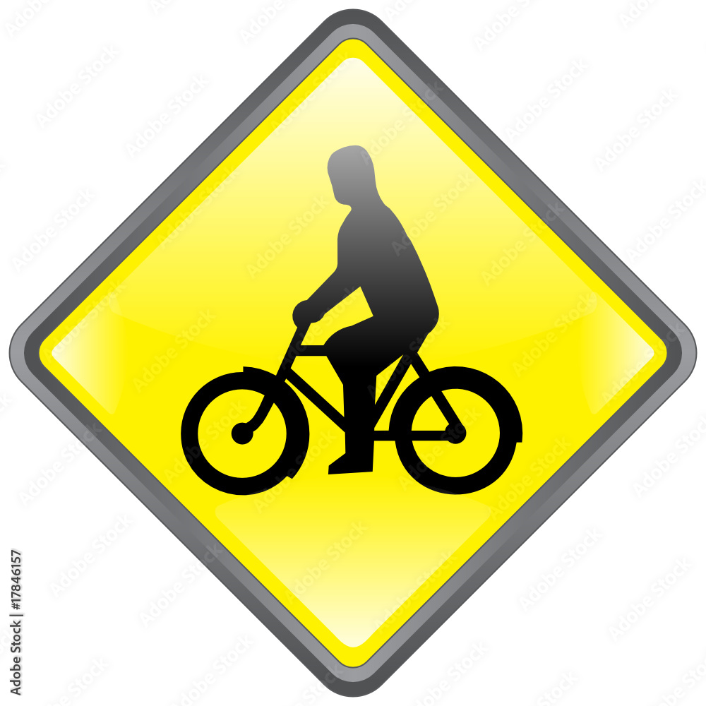 Vecteur Stock Panneau "Cycliste" - "Cyclist" Signpost | Adobe Stock