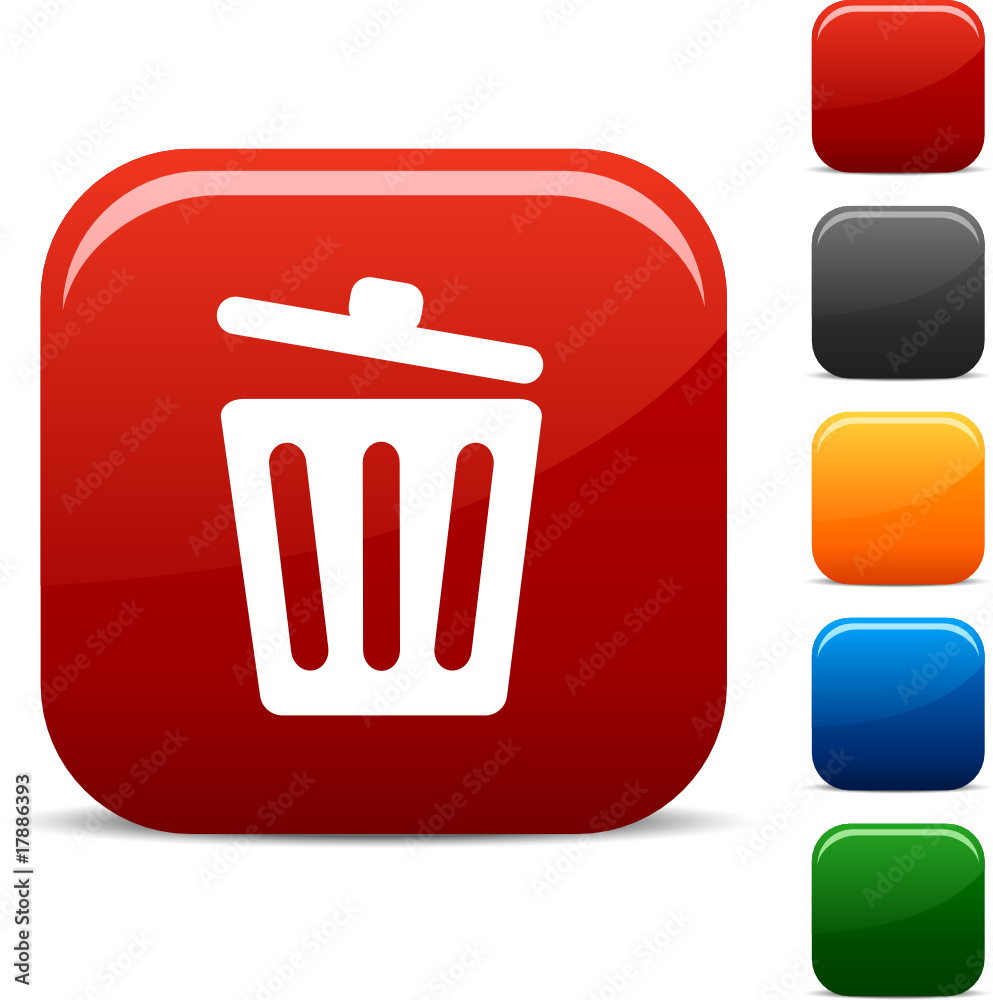 Recycle bin. icon set. Vector illustration Stock Vector | Adobe Stock