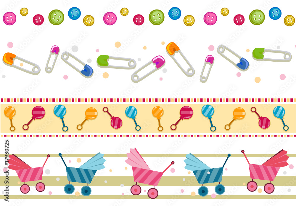 Baby Border Set Stock Vector | Adobe Stock