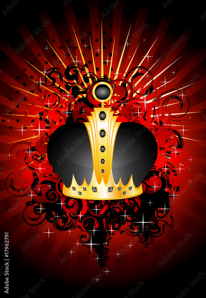 beautiful gold crown on a bright background for the design Stock Vector ...