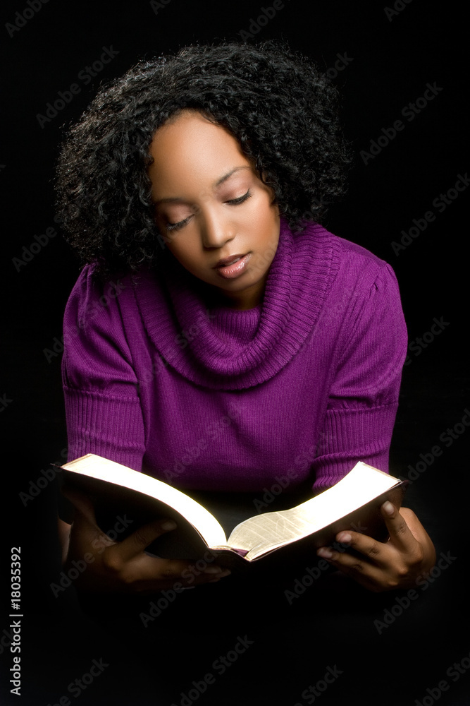 Woman Reading Bible Stock Photo | Adobe Stock