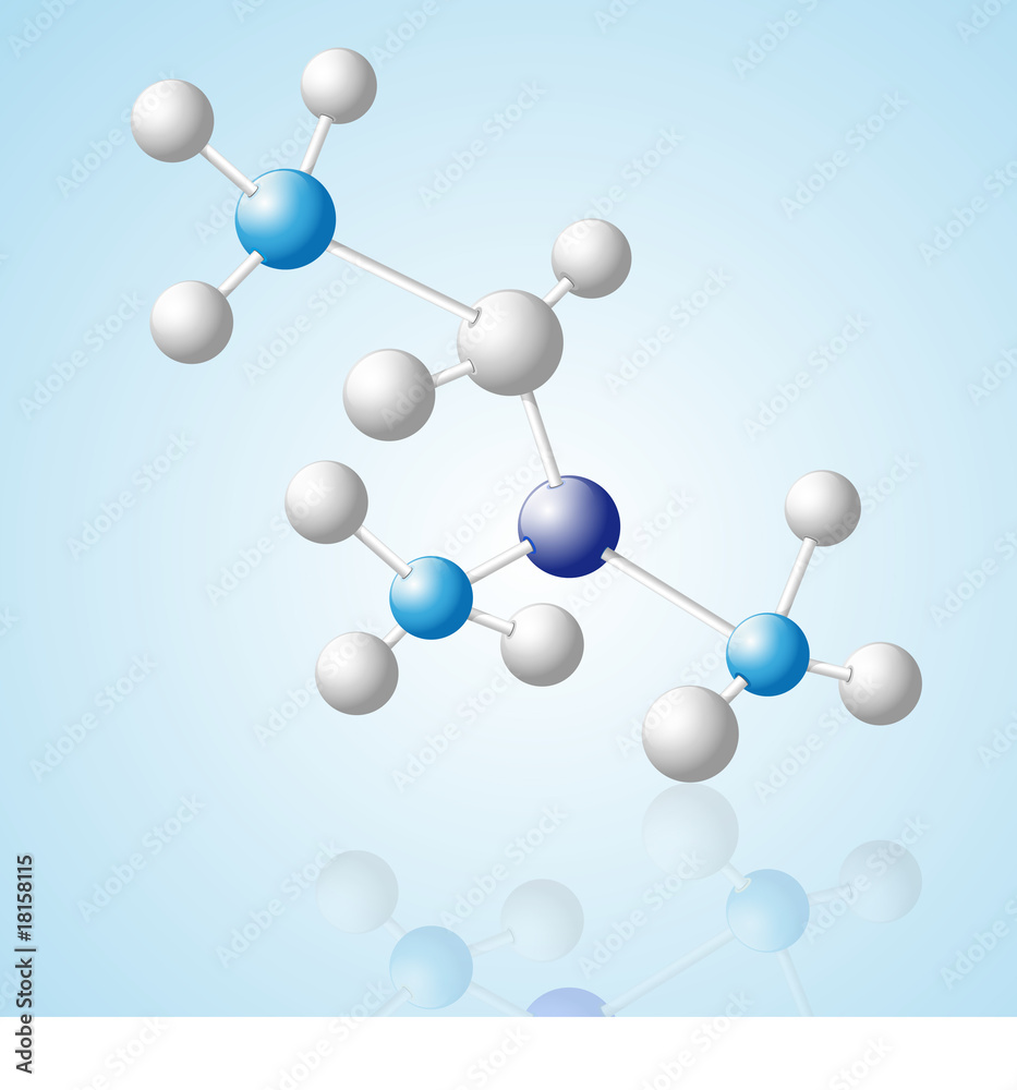 Abstract 3D molecular model - vector file Stock Vector | Adobe Stock