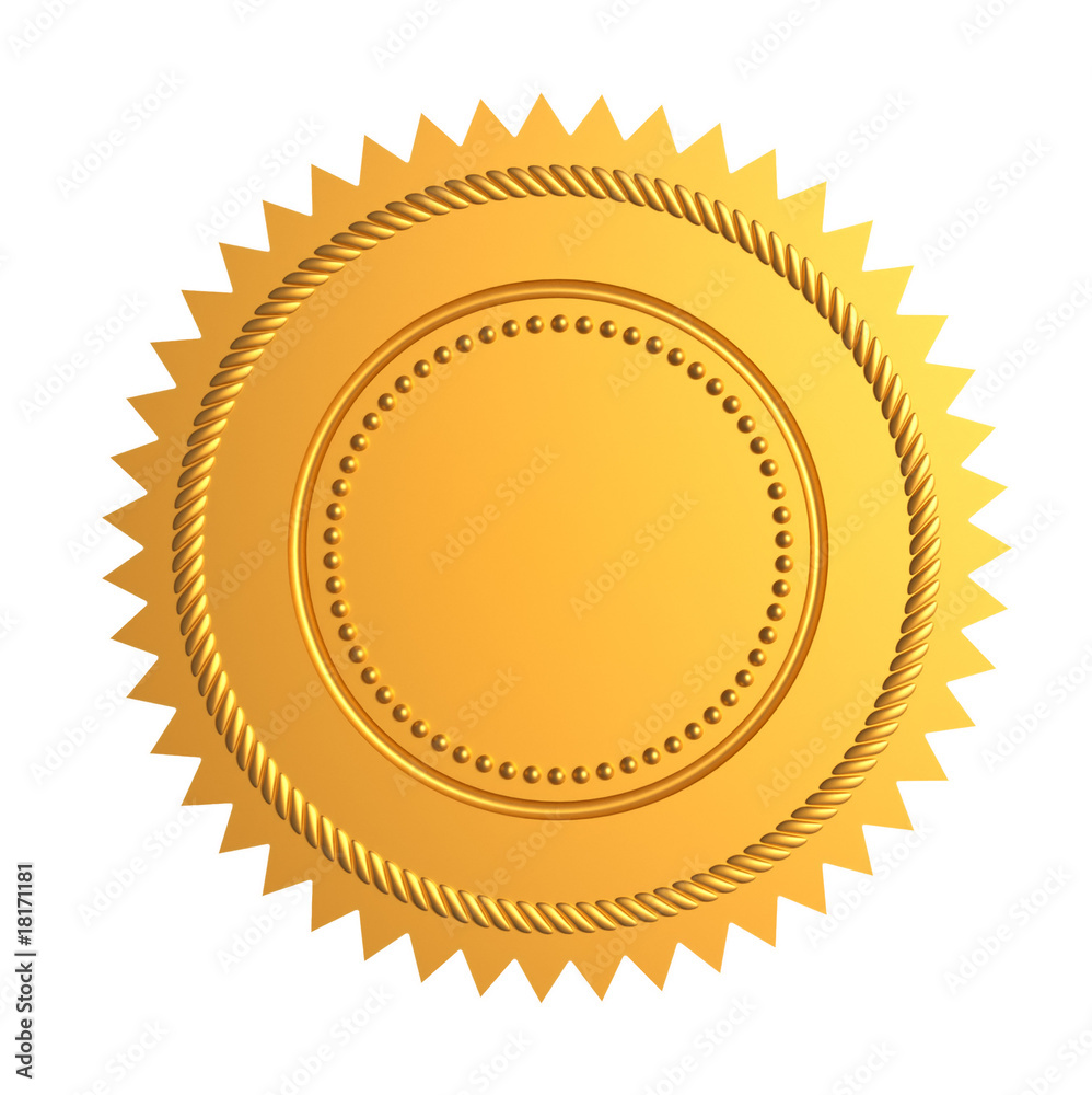 Gold seal Stock Illustration | Adobe Stock