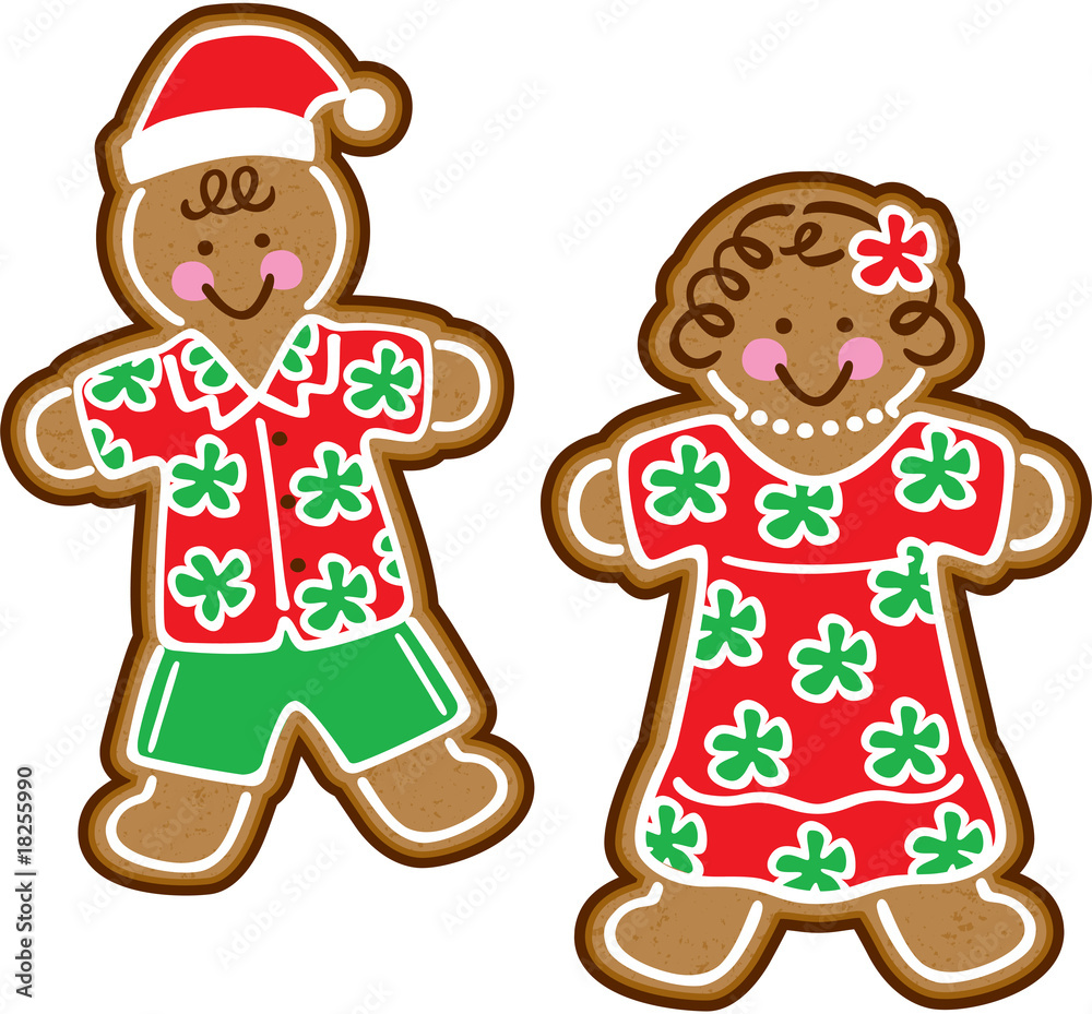 Gingerbread Couple Clip Art