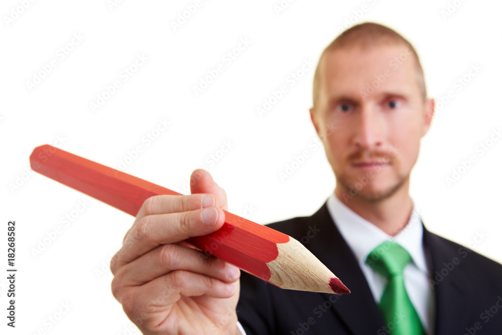 Rotstift ansetzen Stock Photo | Adobe Stock