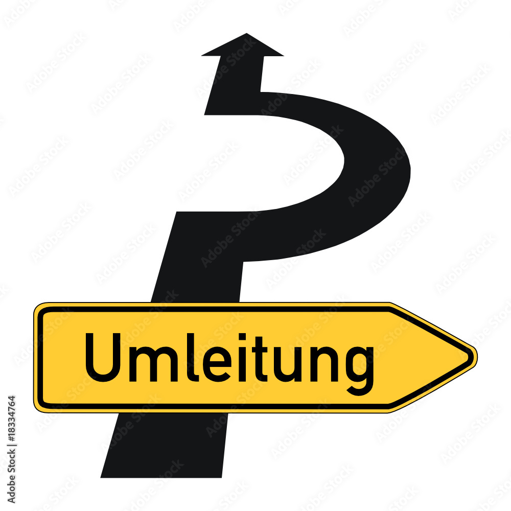 schild und symbol umleitung I Stock Vector | Adobe Stock
