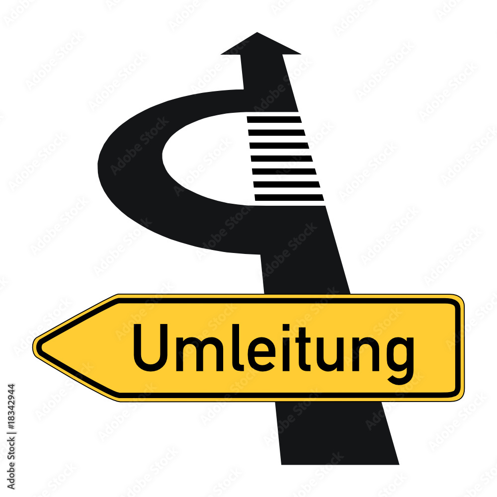 schild und symbol umleitung II Stock Vector | Adobe Stock