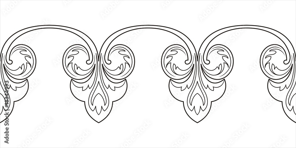 ornate border design Stock Illustration | Adobe Stock