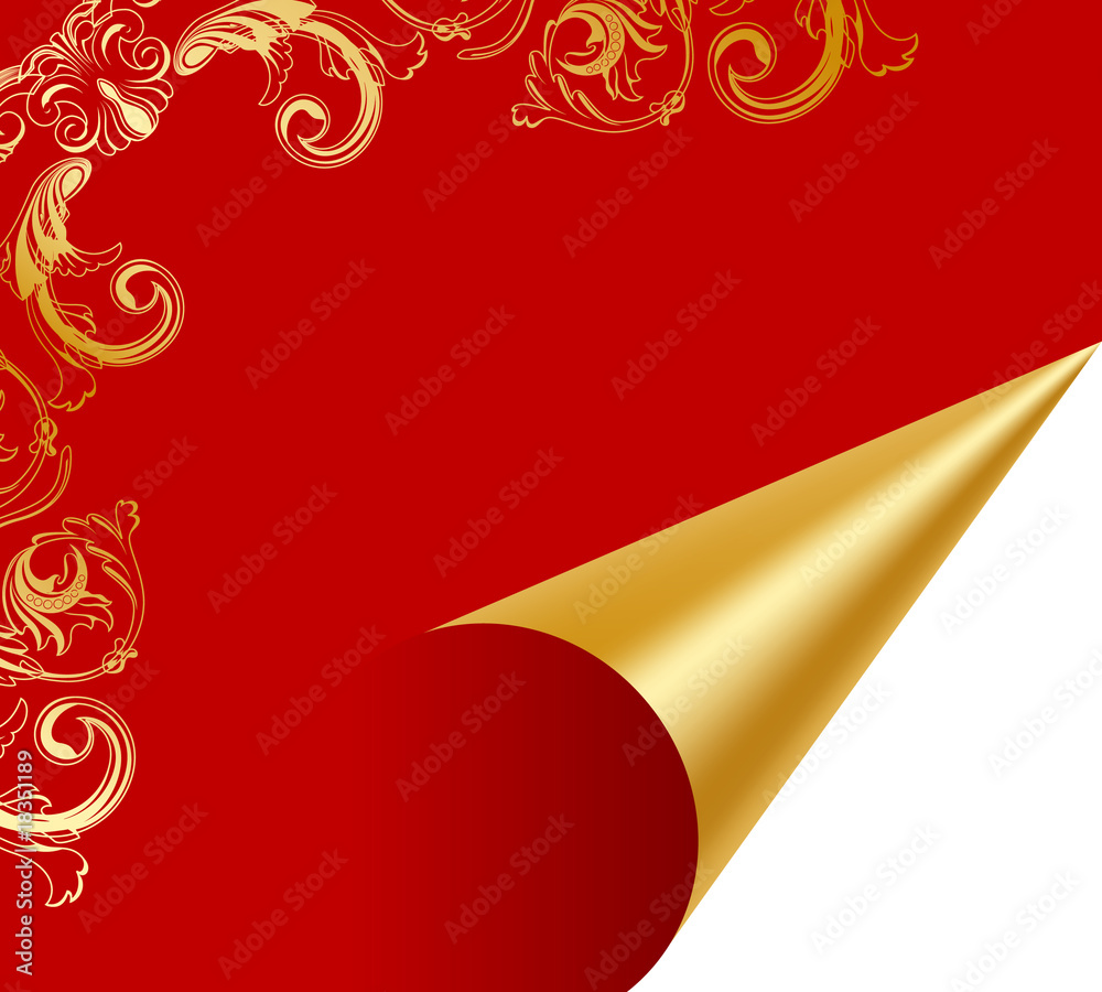 Turn over luxury golden paper Stock Vector | Adobe Stock