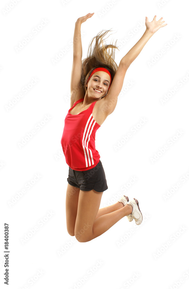 Jumping girl Stock Photo | Adobe Stock