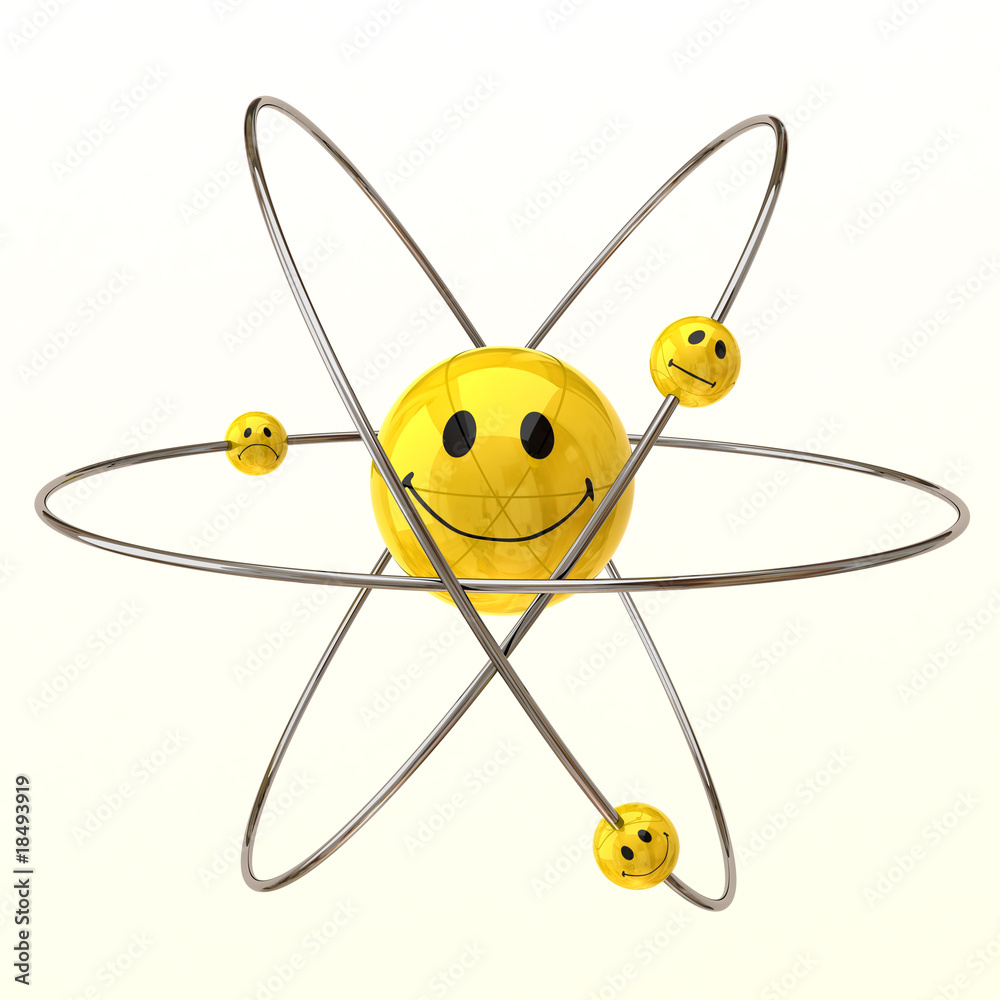 smiley- model of atom Stock Illustration | Adobe Stock
