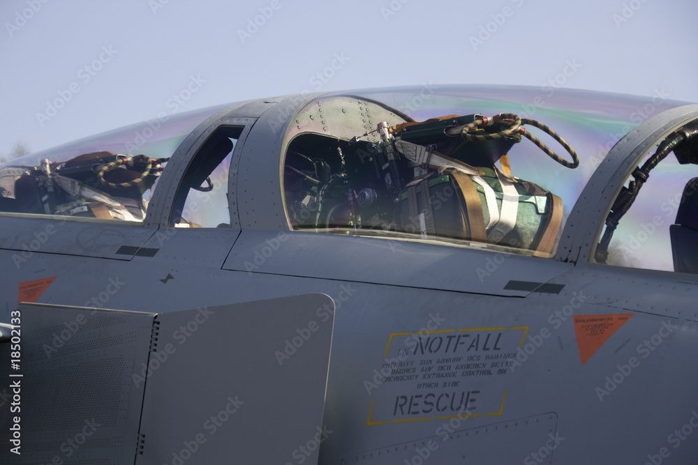 Cockpit of a german fighter jet Stock-Foto | Adobe Stock
