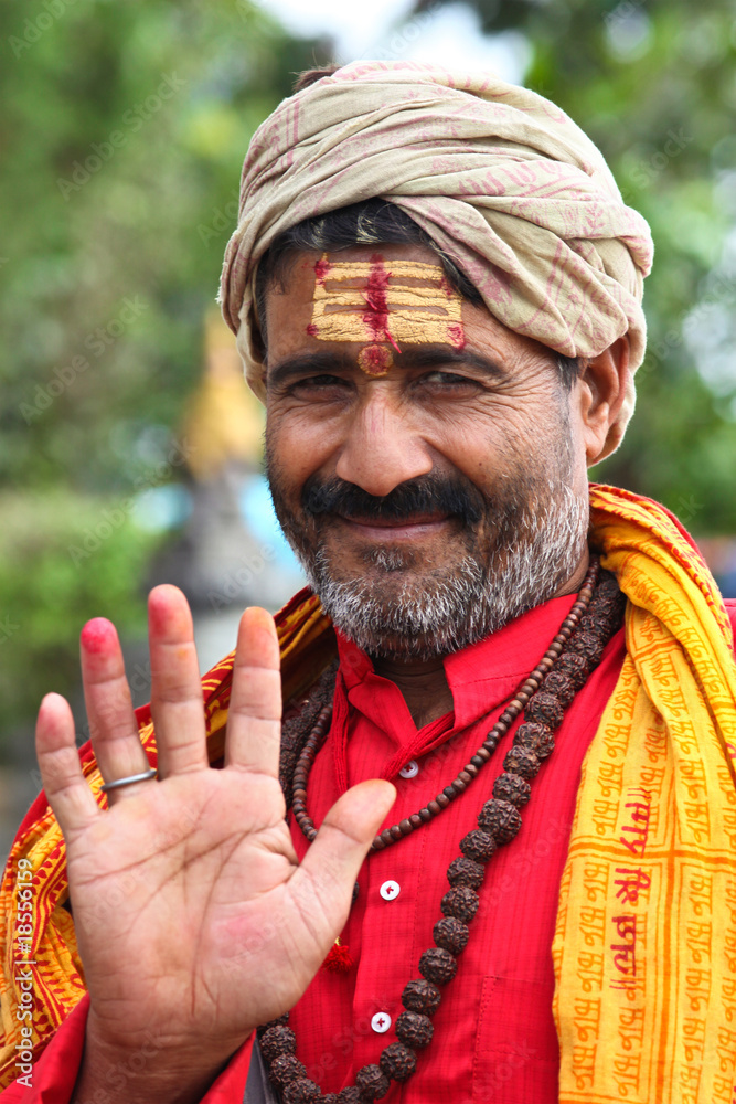 Indian sadhu giving you blessing Stock Photo | Adobe Stock