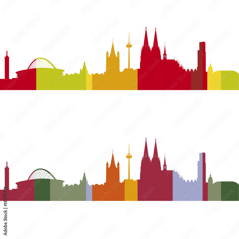 Köln Skyline Stock-Vektorgrafik | Adobe Stock