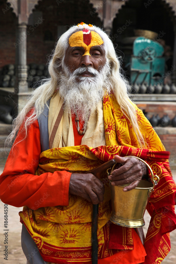 Indian sadhu Stock Photo | Adobe Stock
