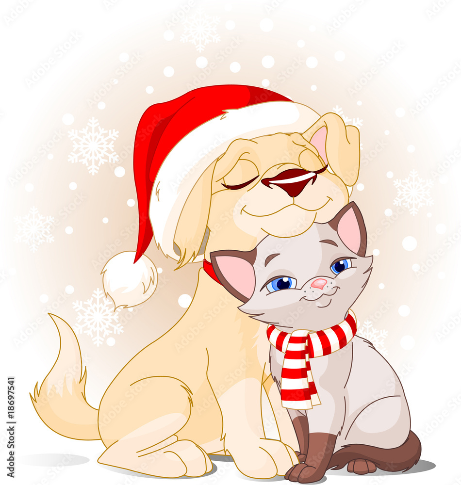 Christmas friends Stock Vector | Adobe Stock