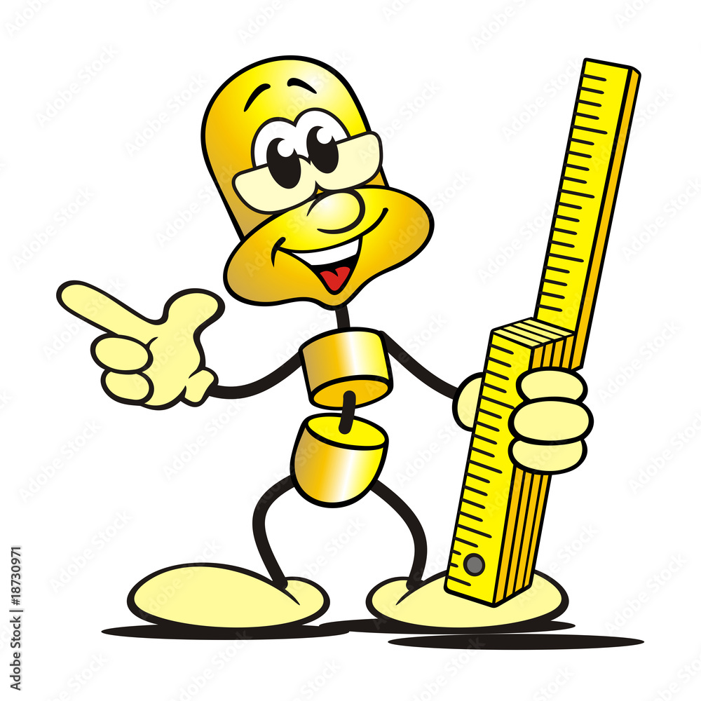 Gold-Figur Zollstock Stock-Illustration | Adobe Stock