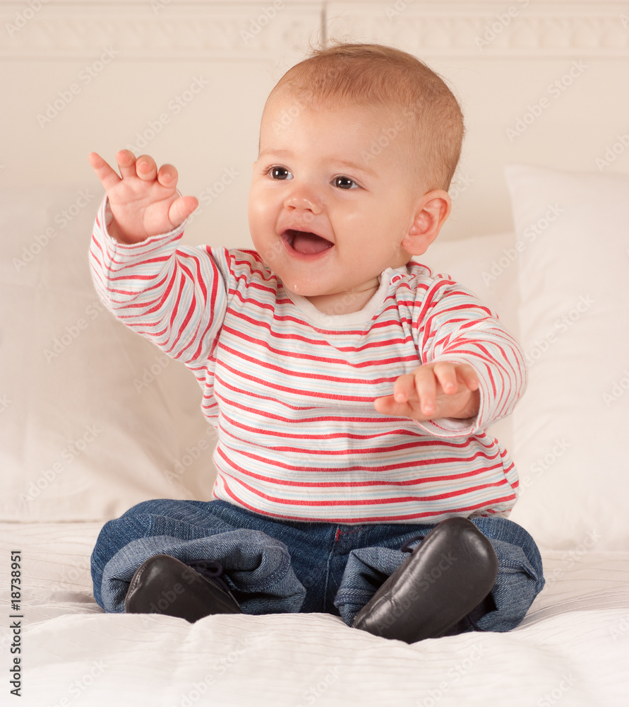 Babbling baby Stock Photo | Adobe Stock