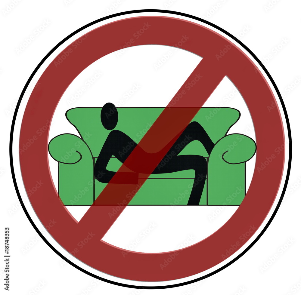 Schlafen verboten - Unfallgefahr Stock-Illustration | Adobe Stock