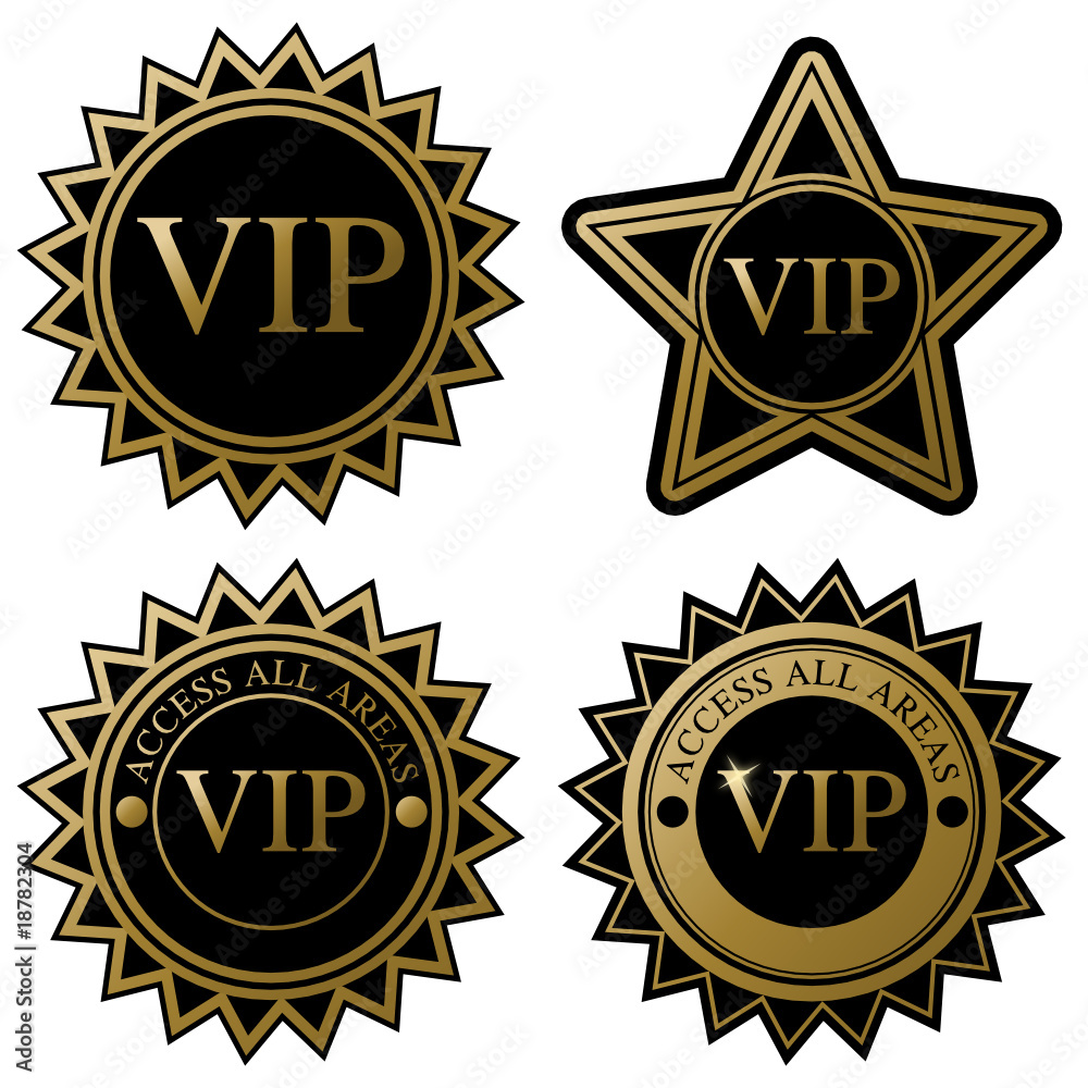 VIP badges Stock Vector | Adobe Stock