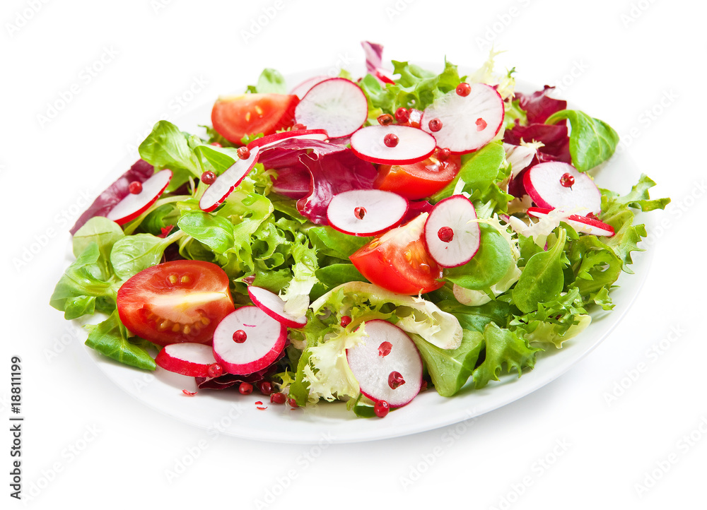 bunter salatteller Stock-Foto | Adobe Stock