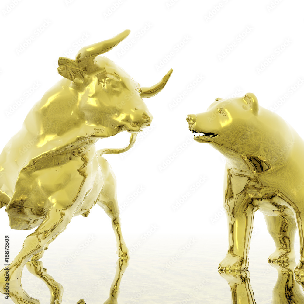 bull and bear Stock Illustration | Adobe Stock