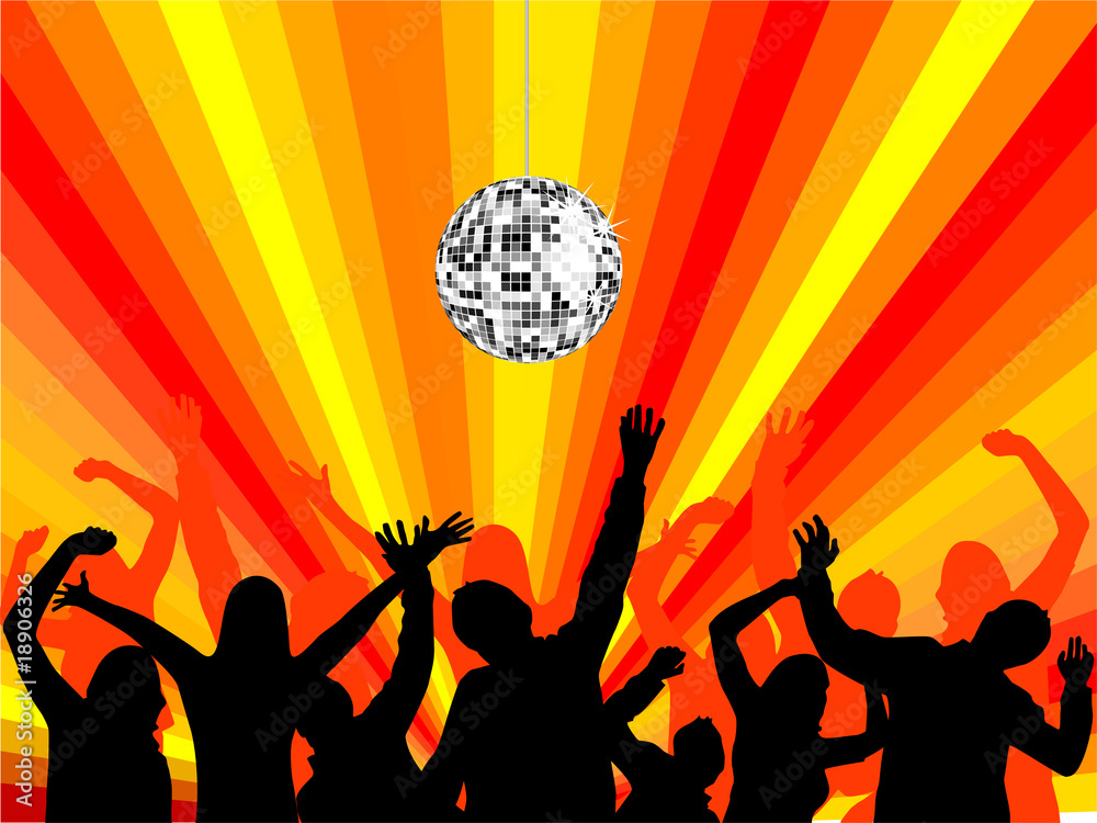 feiernde Menschen Stock-Vektorgrafik | Adobe Stock