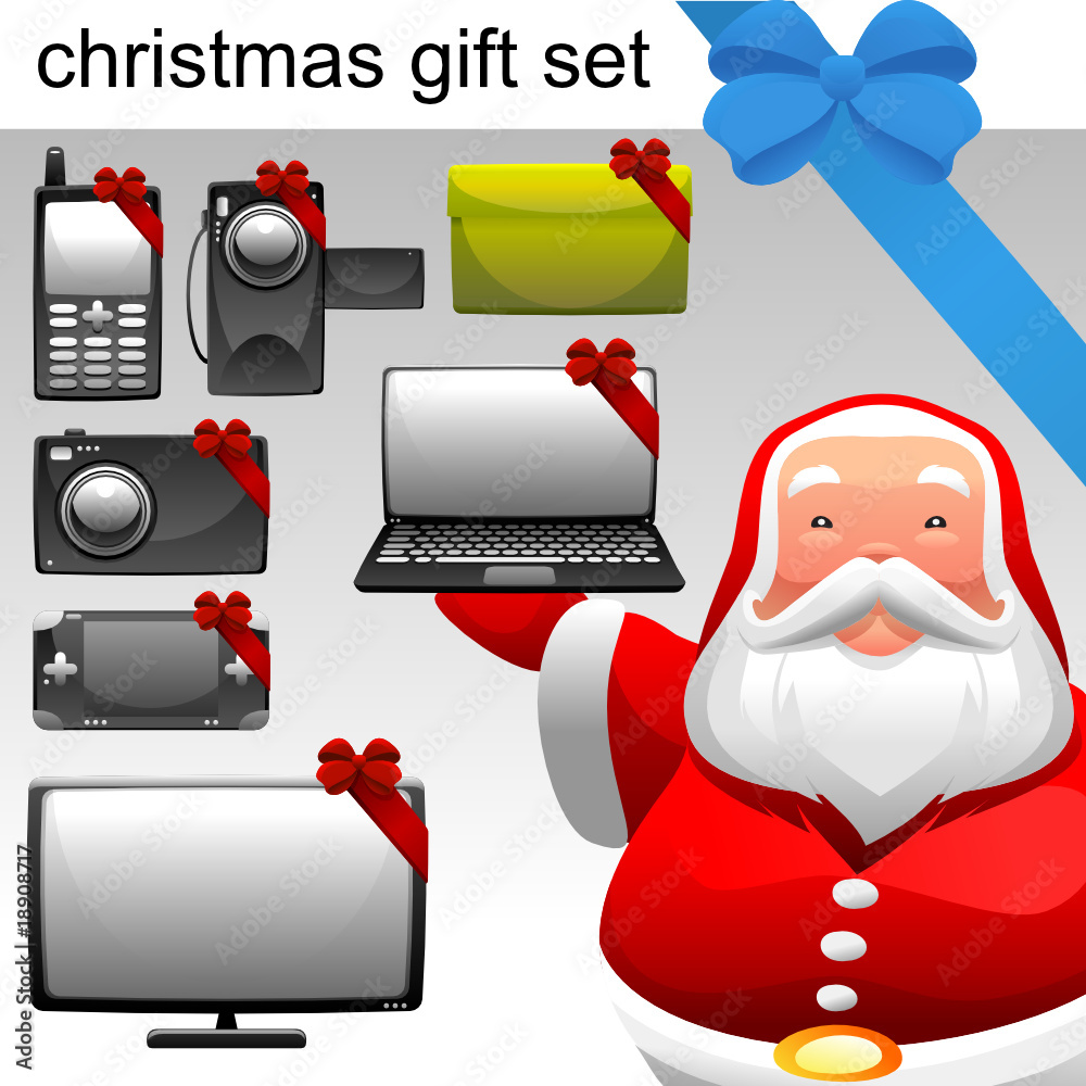 christmas concept electronic set Stock Vector | Adobe Stock