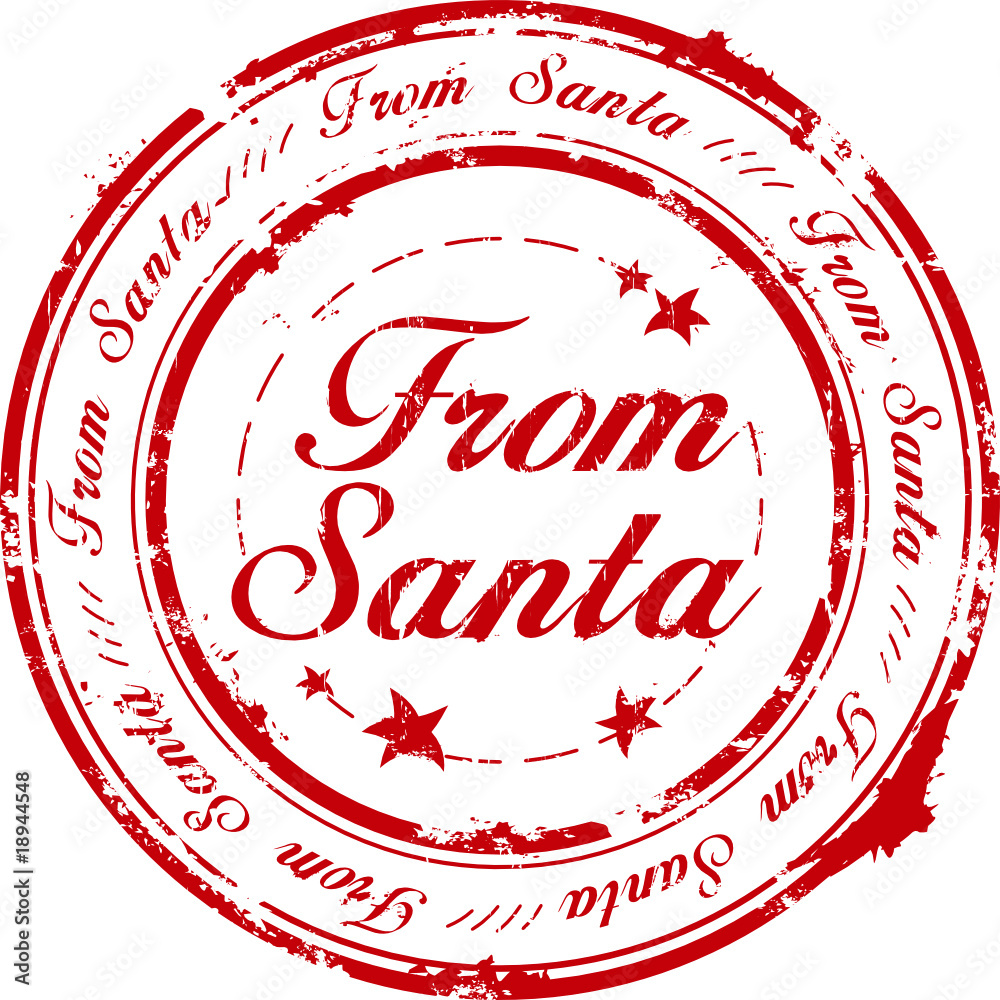 From Santa stamp Stock Vector | Adobe Stock
