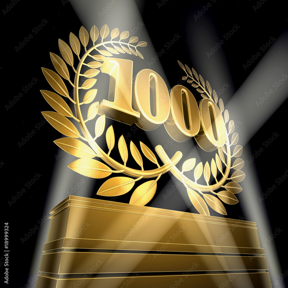 1000 birthday celebration monument anniversary Stock-Illustration ...