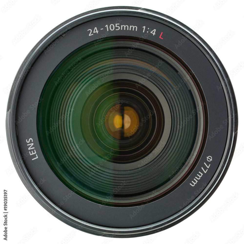 Camera lens isolated on white background Stock Photo | Adobe Stock