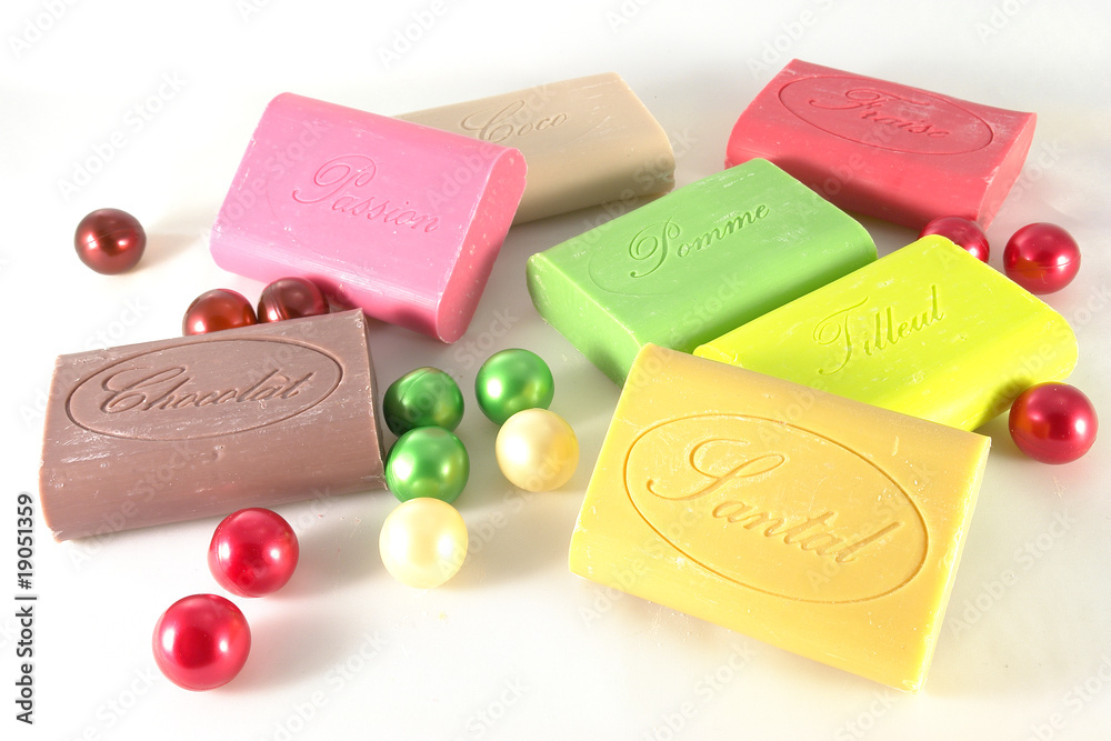 Savons multicolores Stock Photo | Adobe Stock
