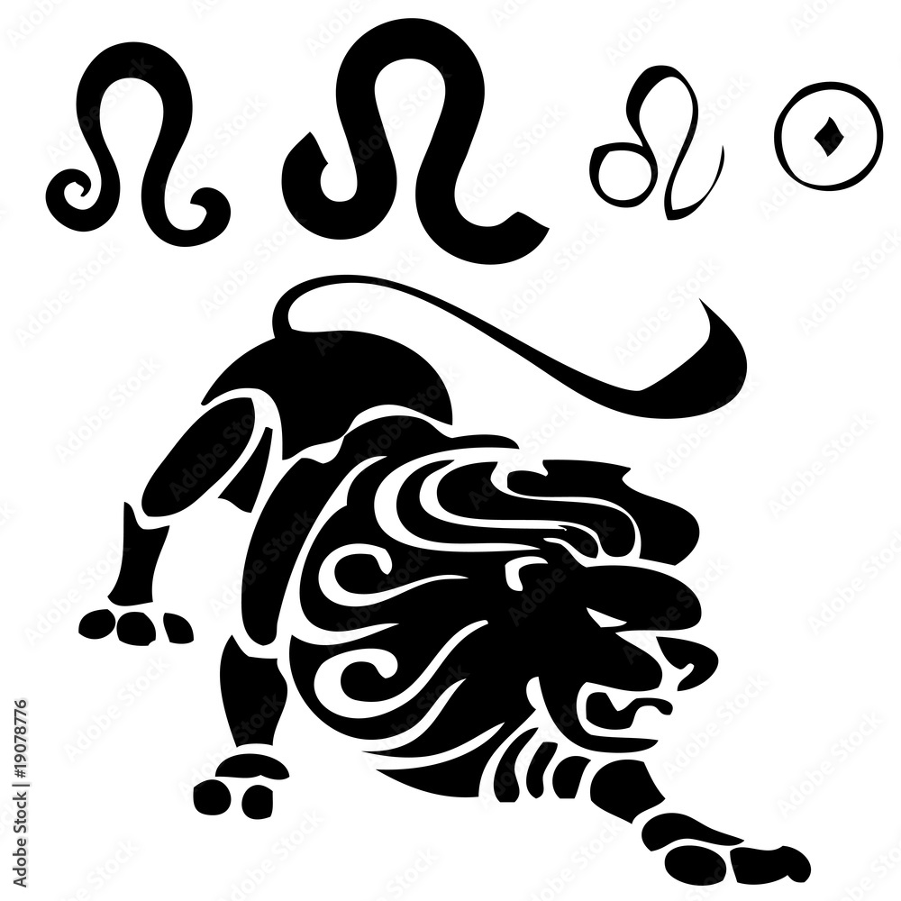 vector illustration zodiac sign vector (leo) Stock Vector | Adobe Stock