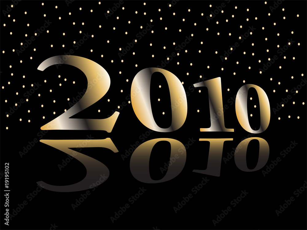 Frohes neues Jahr 2010 Stock Vector | Adobe Stock