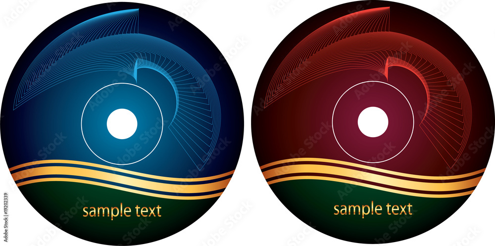 CD - DVD Label Design template Stock Vector | Adobe Stock