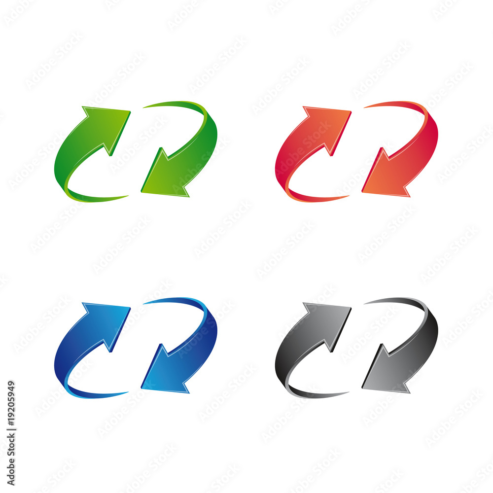 Fleches pictogrammes couleurs Stock Vector | Adobe Stock