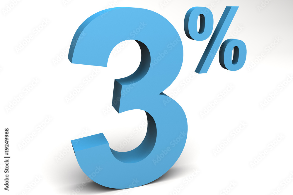 tres por ciento ilustración de Stock | Adobe Stock
