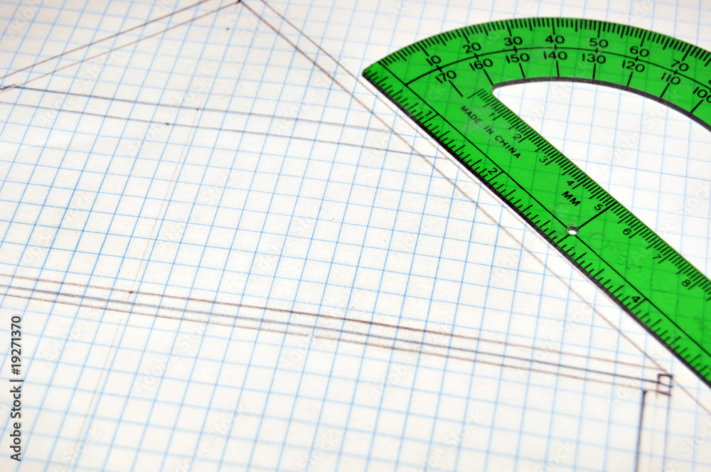 Floor Plans on grid paper Stock Photo | Adobe Stock