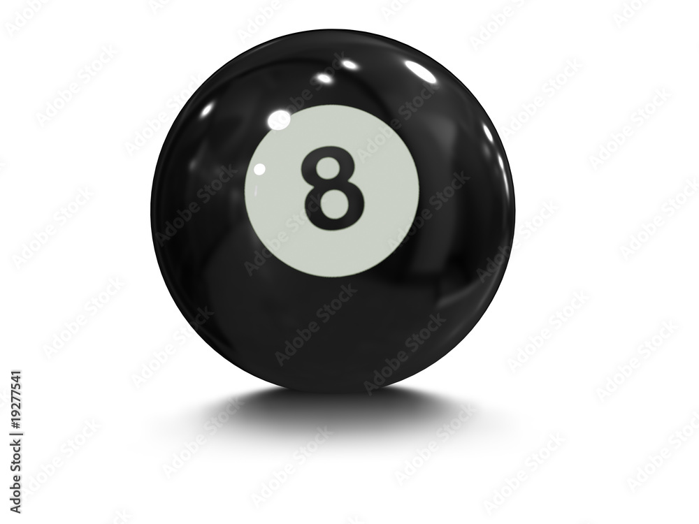 8 ball, HDRI Reflections with shadow Stock Photo | Adobe Stock